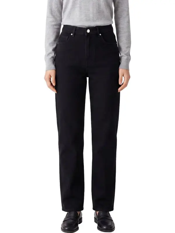 Isabel Marant Étoile Dromie High-waisted Straight Leg Stretch Denim Jeans - Black