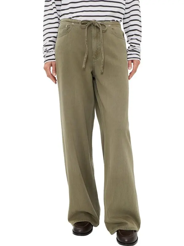 DL1961 Sienna Petite Wide Leg Relaxed Jeans - Clover