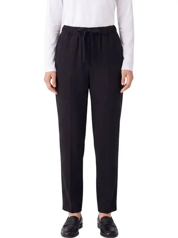 SEMICOUTURE Tailored Trousers With Drawstring Waist - Blue