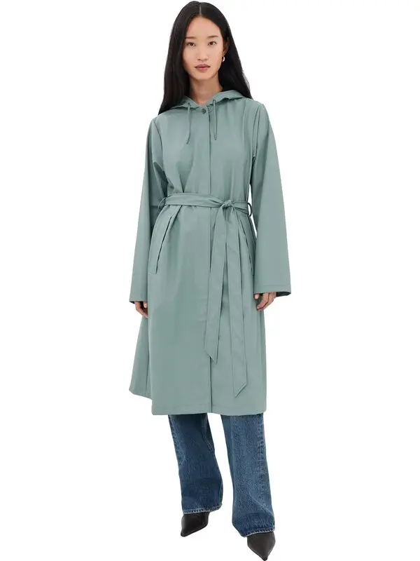 Rains A-line Longer Jacket - Sage