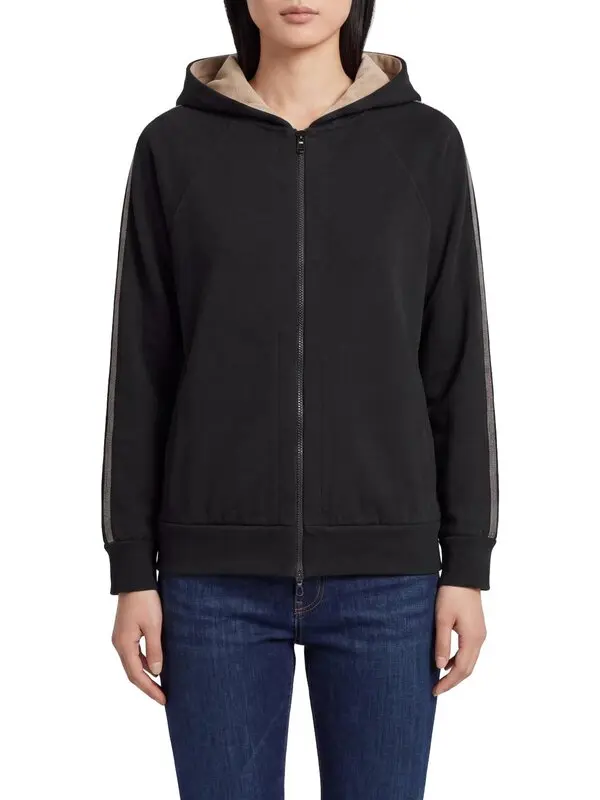 Brunello Cucinelli Zip-up Hoodie - Black