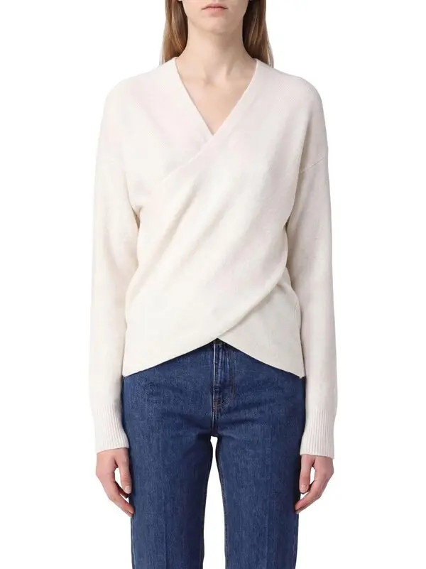 Federica Tosi Wrap V-neck Sweater - Brown