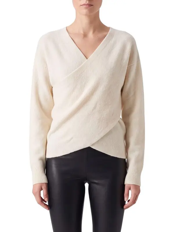 Federica Tosi V-neck Wool And Cashmere Blend Jumper - White