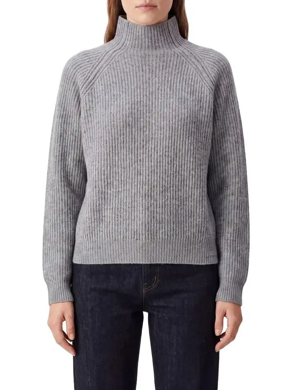 Federica Tosi Wool And Cashmere Blend Turtleneck Jumper - Grey