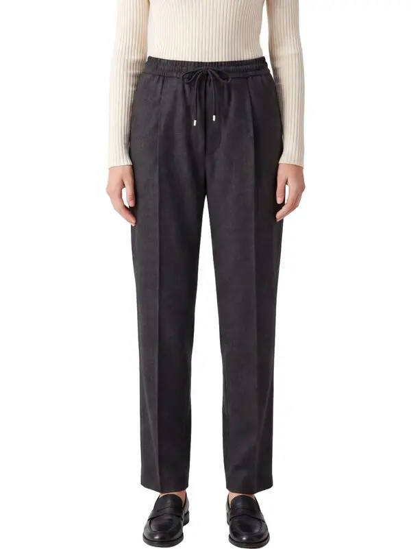 BRIGLIA 1949 Tailored Trousers With Drawstring Waist - Grey