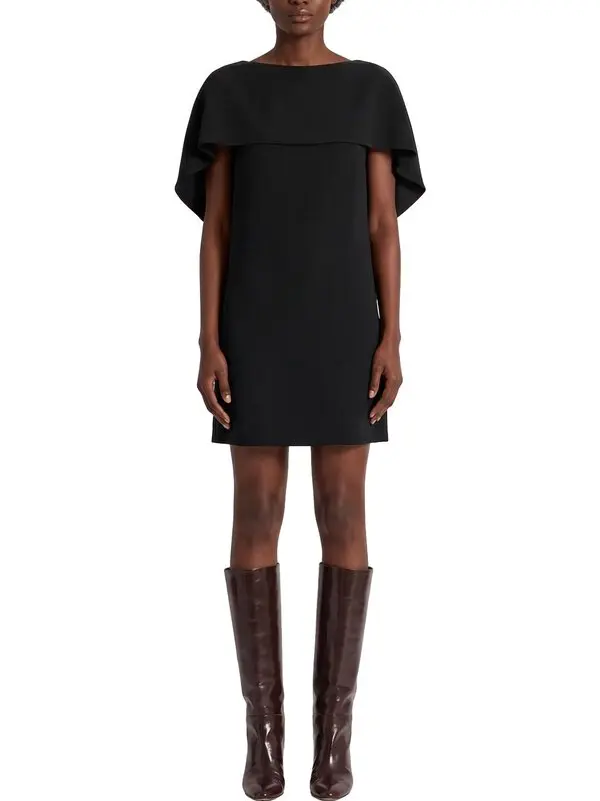 Alberta Ferretti Sleeveless Crêpe Sheath Mini Dress - Black