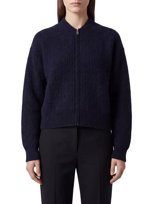 Fabiana Filippi Zip-up Bomber Cardigan - Blue