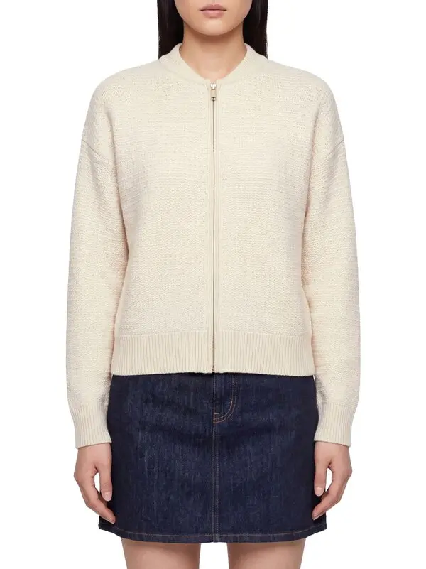Fabiana Filippi Zip Up Sweater - Natural