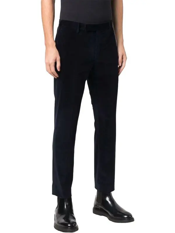 PT TORINO Slim Fit Corduroy Cotton Chino Trousers - Blue