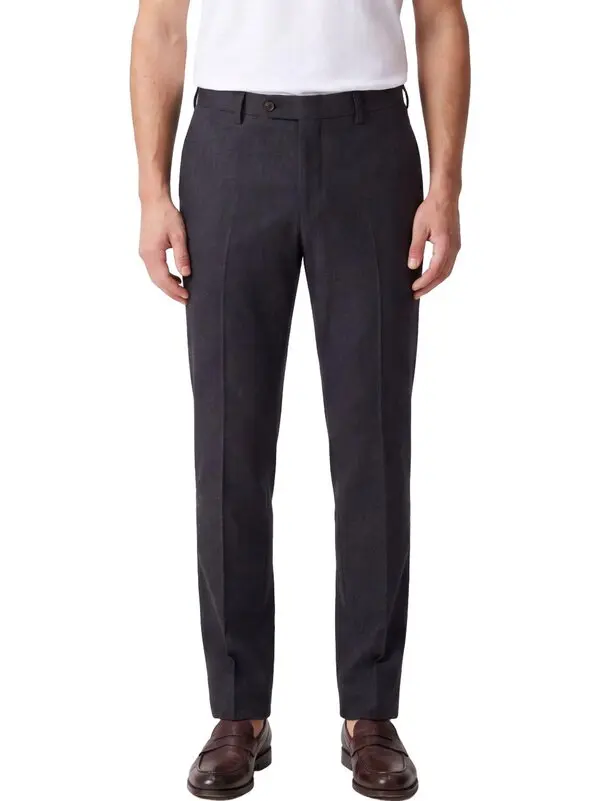 PT TORINO Slim Fit Stretch Virgin Wool Tailored Trousers - Grey