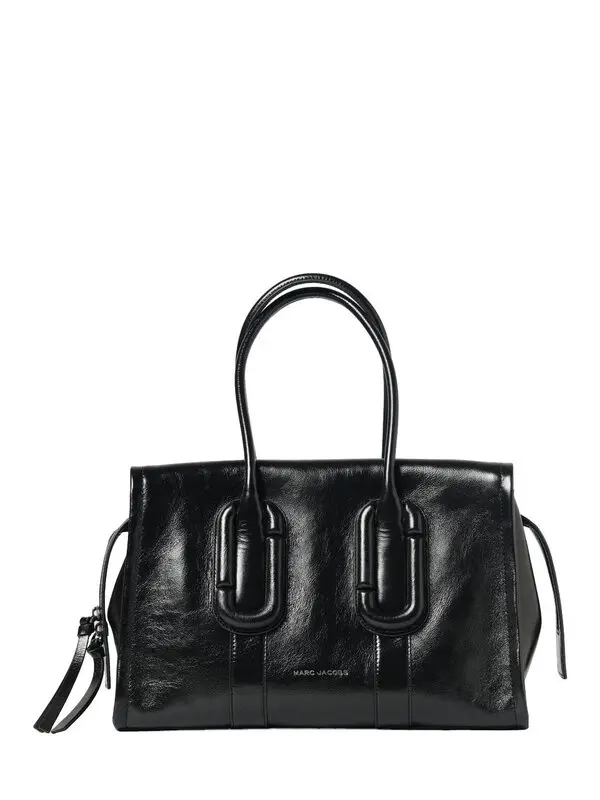 Marc Jacobs Babe City Crackled Leather Tote Bag - Black