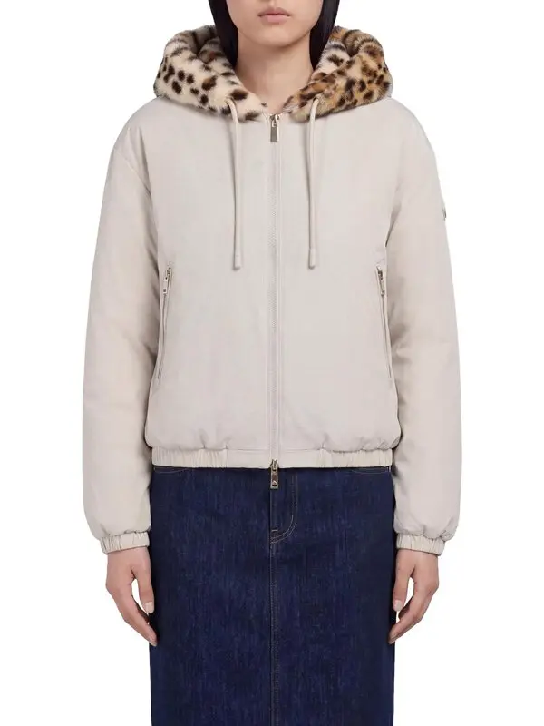 Moose Knuckles Eaton Bunny Reversible Hooded Faux Fur Jacket - Beige