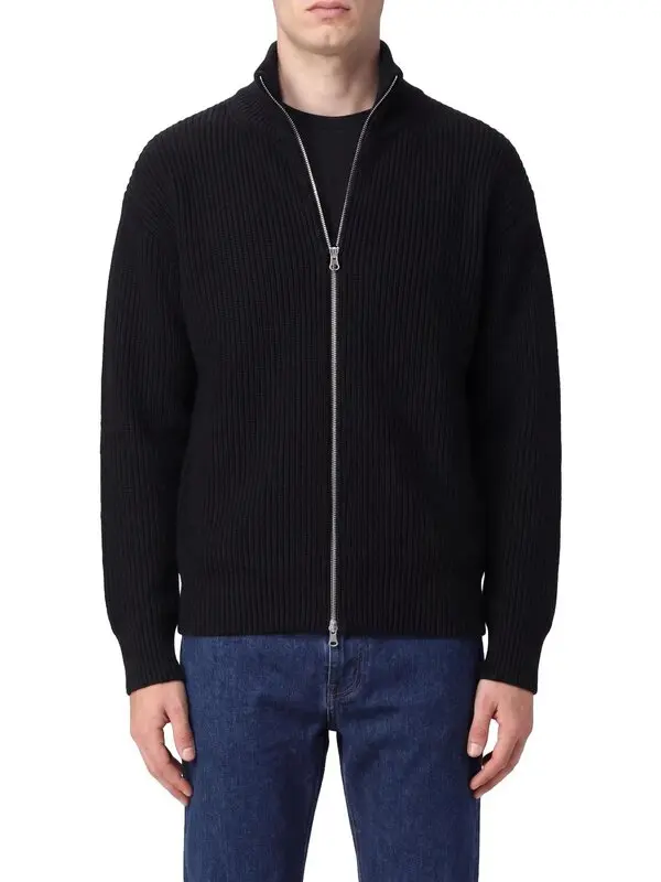 Extreme Cashmere High-neck Cardigan In Pure Cashmere With Zip Closure - Black