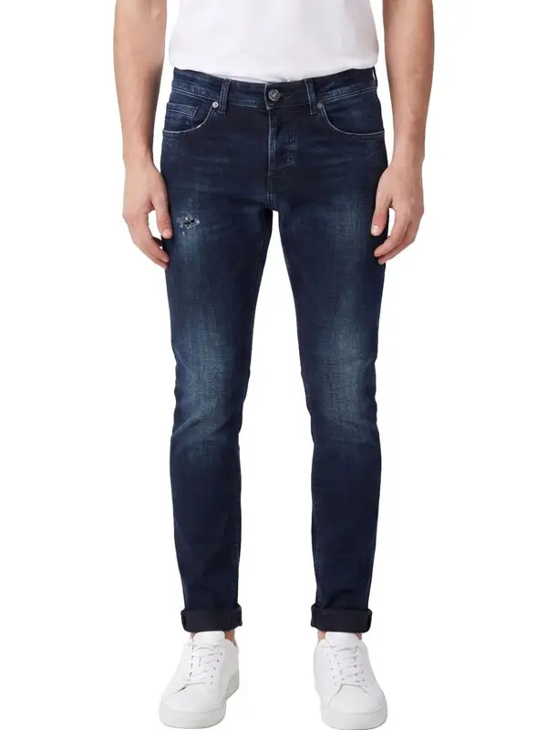 DONDUP George Five-pocket Slim Fit Jeans In Stretch Denim - Black
