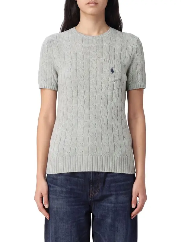 Polo Ralph Lauren Cable Knit Sweater With Pocket Detail - Grey