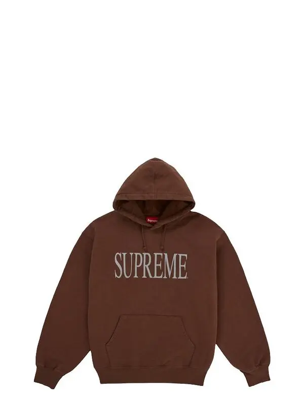 Supreme Capital Hooded Sweatshirt - Brown