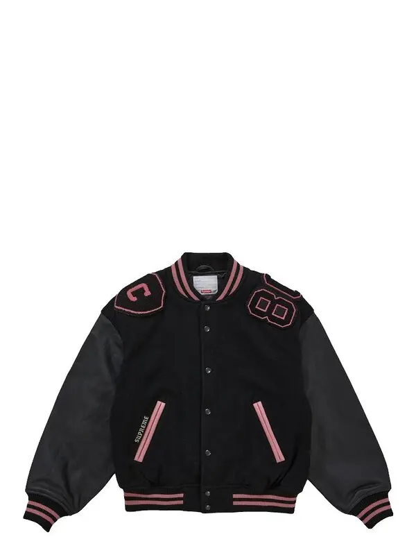 Supreme Captains Varsity Jacket - Black