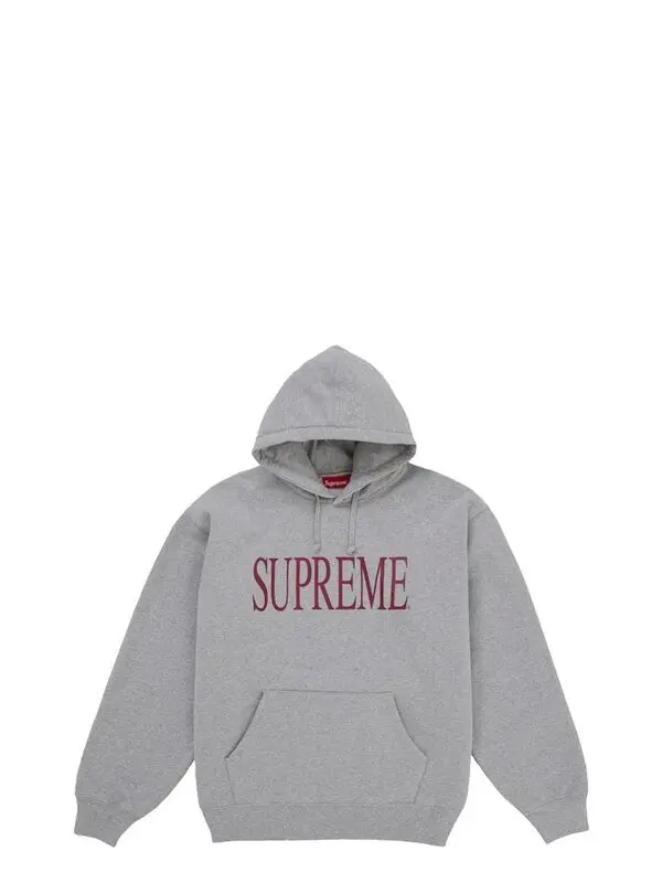 Supreme Capital Hooded Sweatshirt - Heather Grey