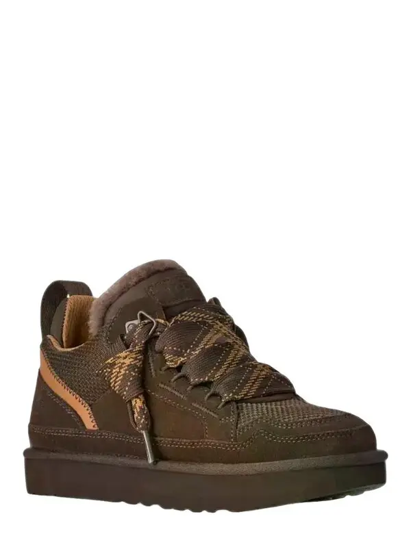 UGG Shearling-trim Panelled Sneakers - Brown