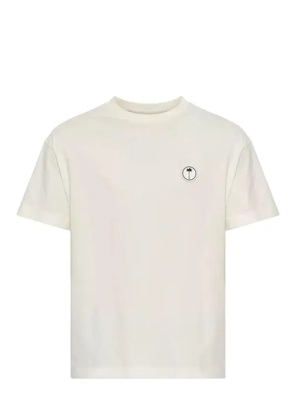 Palm Angels Logo-appliqué T-shirt - Neutrals