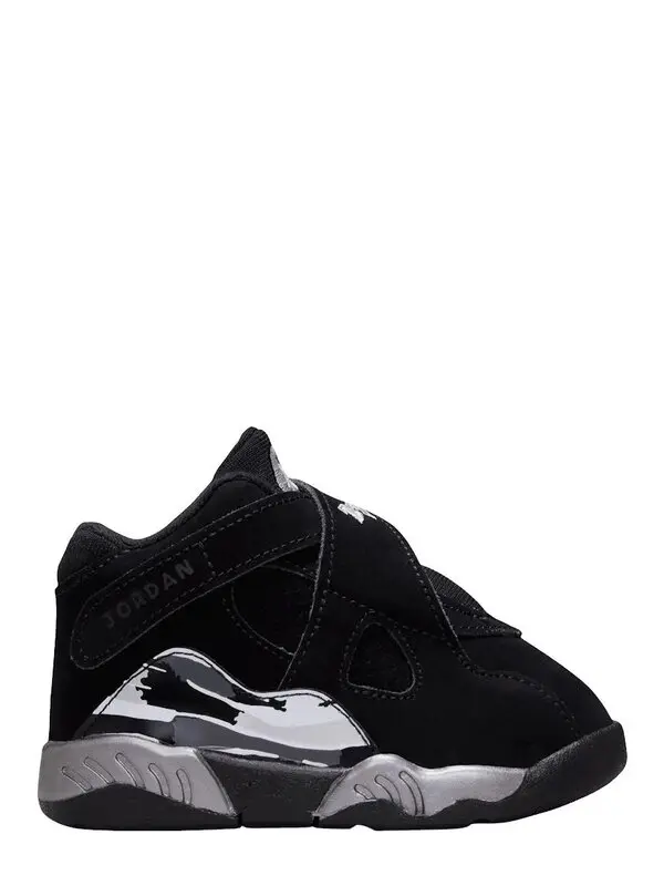 JORDAN 8 Retro Athletic Sneakers - Black/chrome