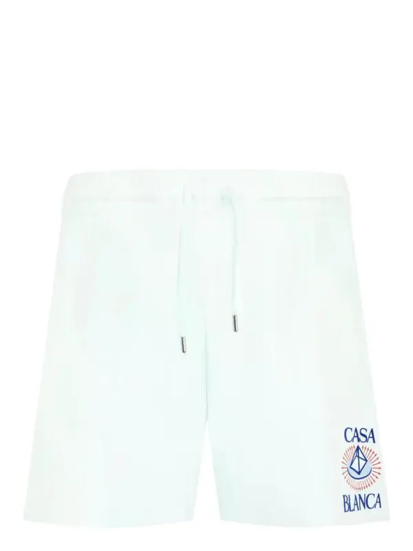Casablanca Flock-printed Shorts - Blue
