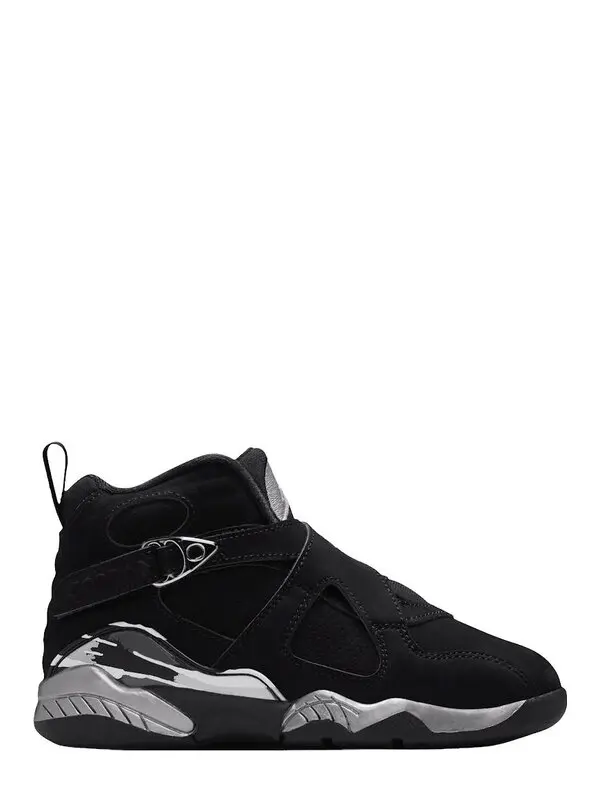 JORDAN 8 Retro High Top Sneakers - Black/chrome