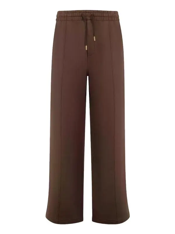 Casablanca Embroidered Pintuck Track Pants - Brown