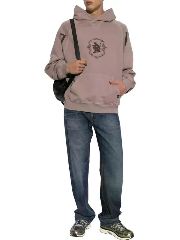 Palm Angels Devil Herald Graphic-print Hoodie - Pink
