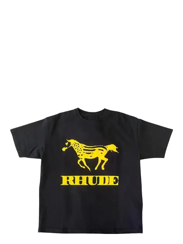 Rhude Dinero Graphic-print T-shirt - Black