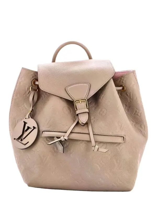 LOUIS VUITTON Montsouris Nm Monogram Empreinte Leather Pm Backpack - Neutrals
