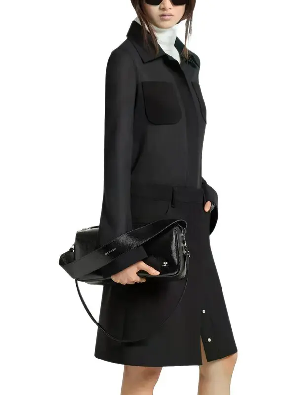 COURREGES Medium Shoulder Bag - Black