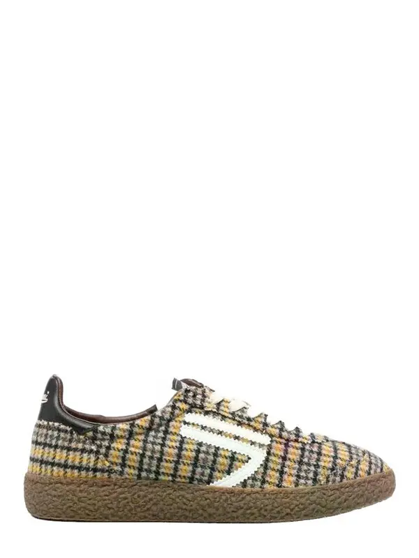 PURAAI Check-pattern Sneakers - Yellow