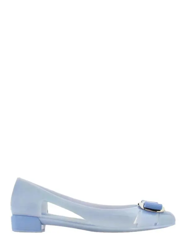 FERRAGAMO New Vara Plate Jelly Ballet Flat - Blue