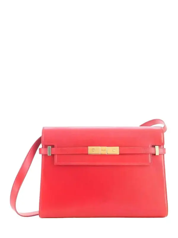 Saint Laurent Manhattan Leather Medium Shoulder Bag - Red