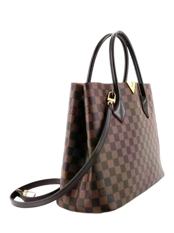 LOUIS VUITTON Damier Kensington Tote Bag - Brown