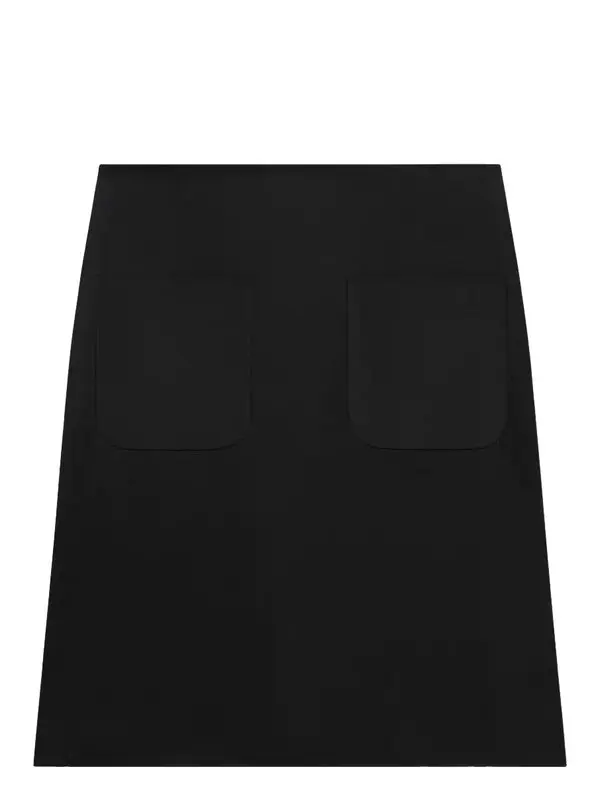 COURREGES Satin-finish Pocket-detail Mini Skirt - Black