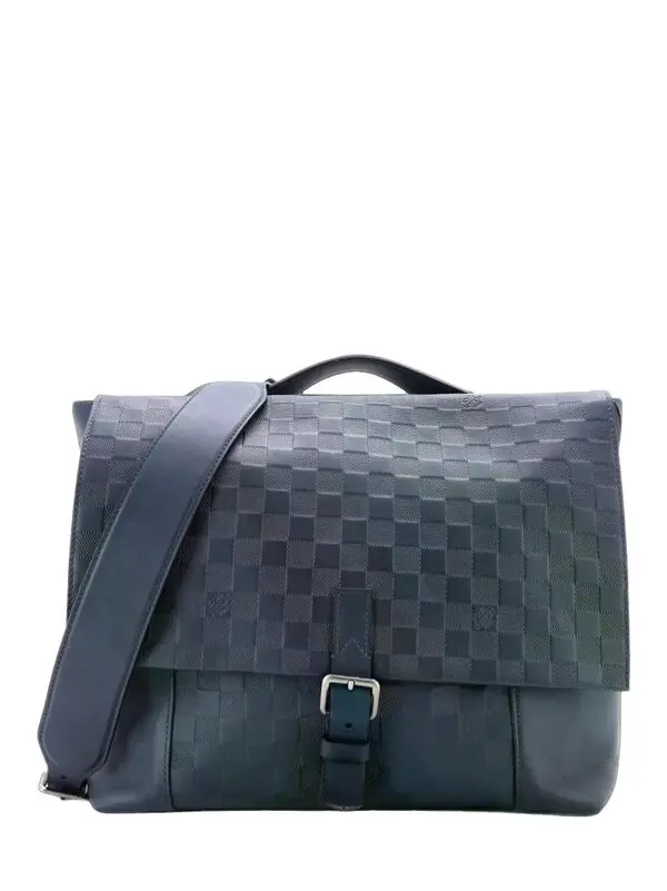 LOUIS VUITTON Damier Infini Leather Messenger Bag - Blue