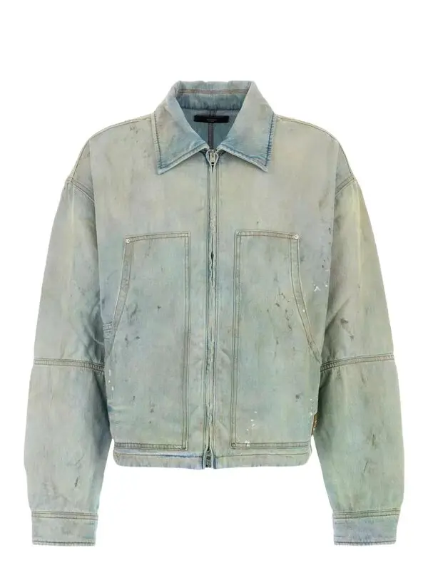 Amiri Distressed-effect Denim Jacket - Blue