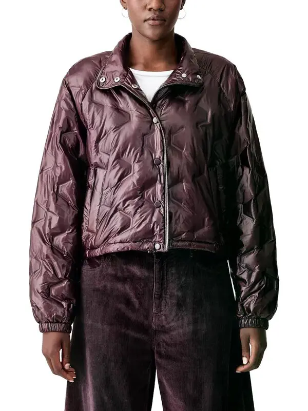 Pinko Quilted Zip-up Jacket - Purple