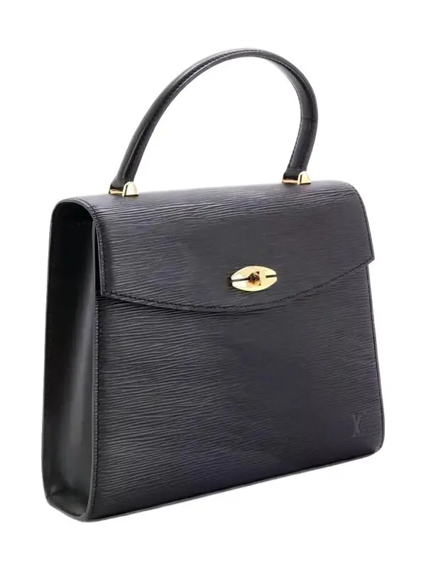 LOUIS VUITTON Malesherbes Handbag Epi Leather Satchel - Black