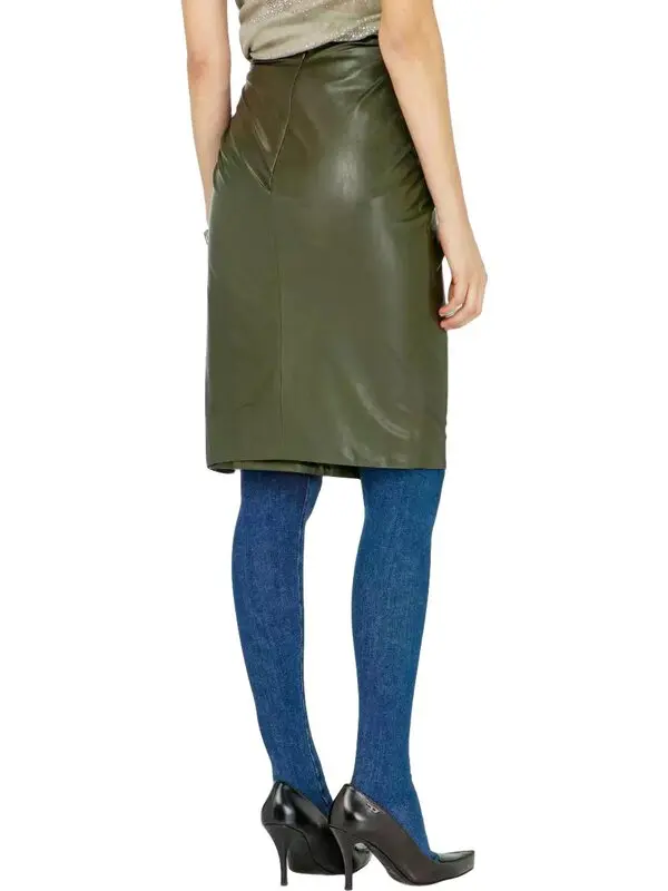 DIESEL® Draped Pencil Skirt With Split - Green