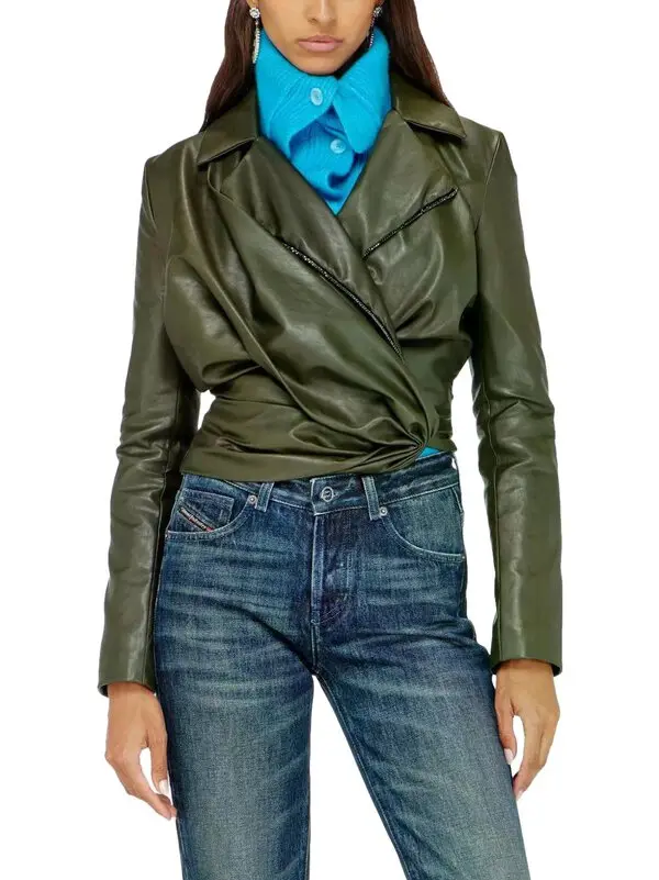DIESEL® Draped Wrap-effect Jacket - Green