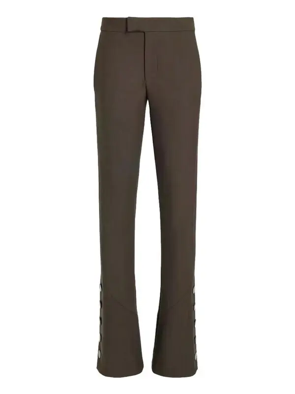 Proenza Schouler Althea Bi-stretch Double Wool Trousers - Brown
