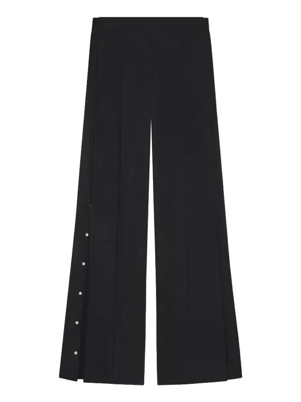 COURREGES Snap-twill Pressed-crease Trousers - Black