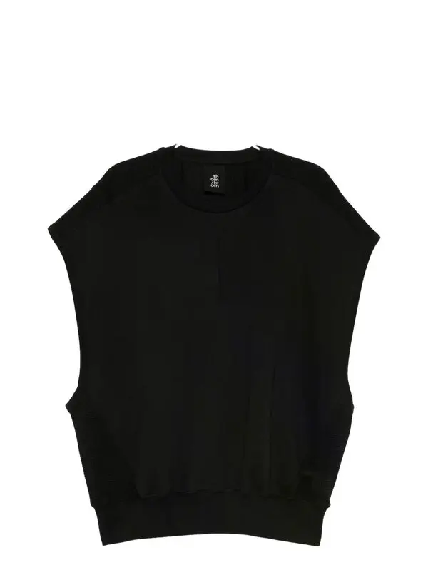 THOM KROM Sleeveless Panelled Sweatshirt - Black