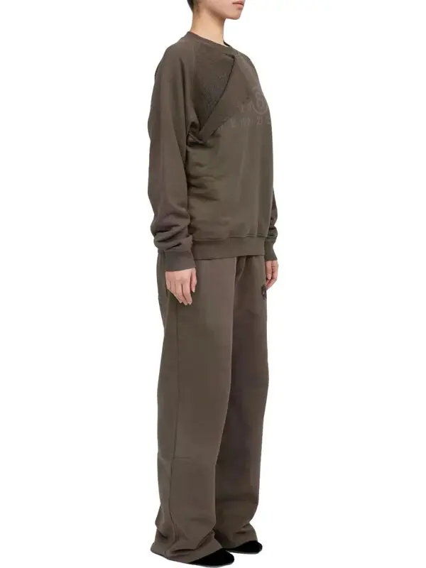 MAISON MARGIELA Trompe L'oeil Numeric Print Sweatshirt - Brown