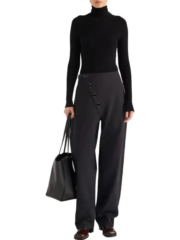Proenza Schouler Aitana Pants In Tropical Wool - Black