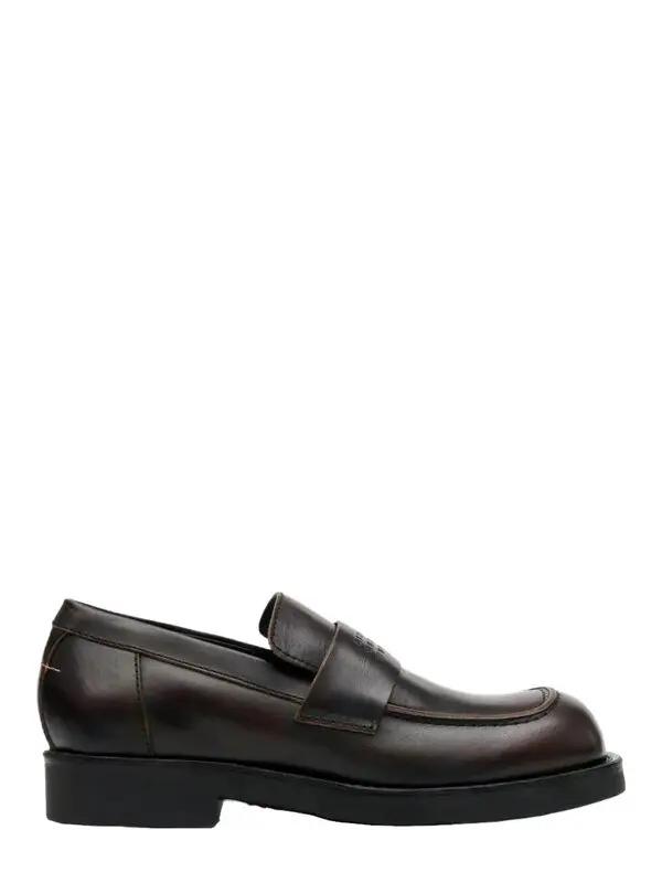 MAISON MARGIELA Round-toe Leather Loafers - Brown