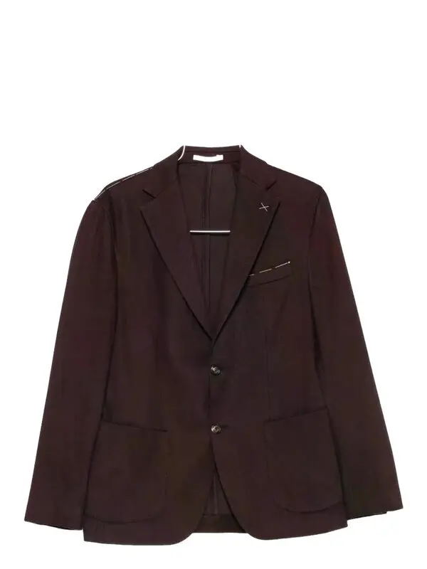 Eleventy Single-breasted Notched-lapels Blazer - Brown